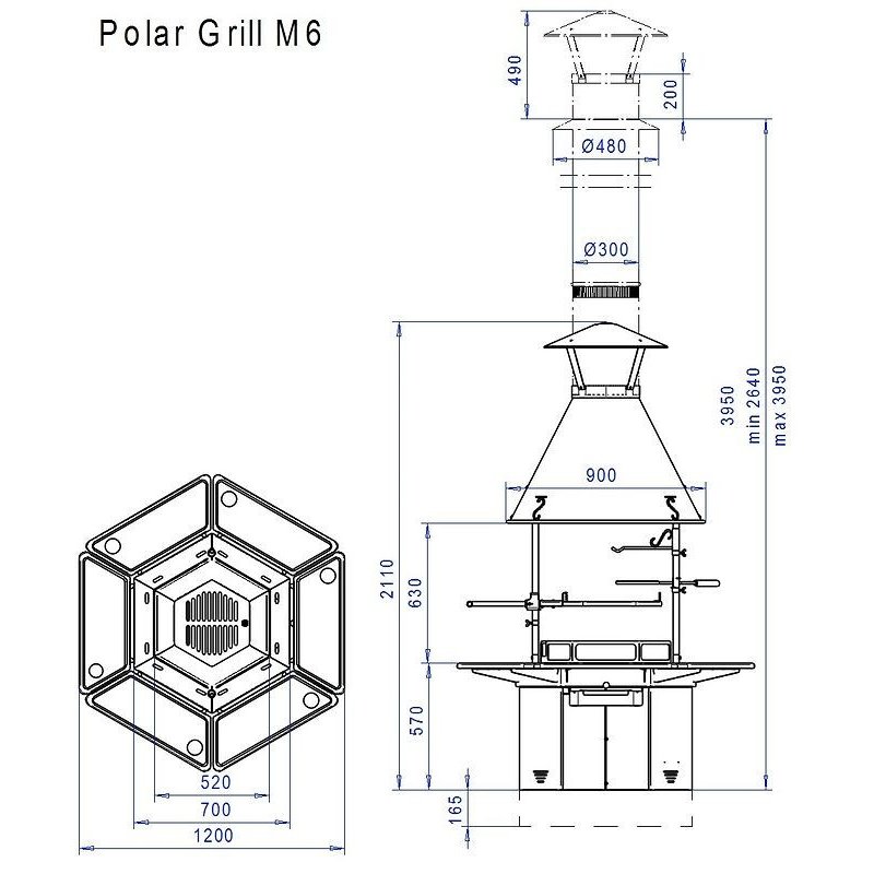 Polar Grilli M6 terassi grillipaketti - kotapaketti